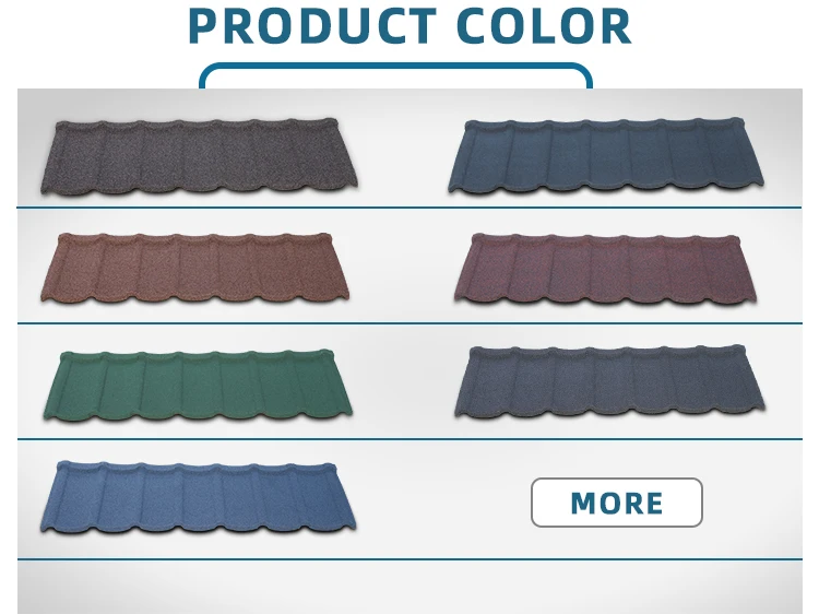 Color Stone Coated Steel Roof Tiles - Durable & Stylish