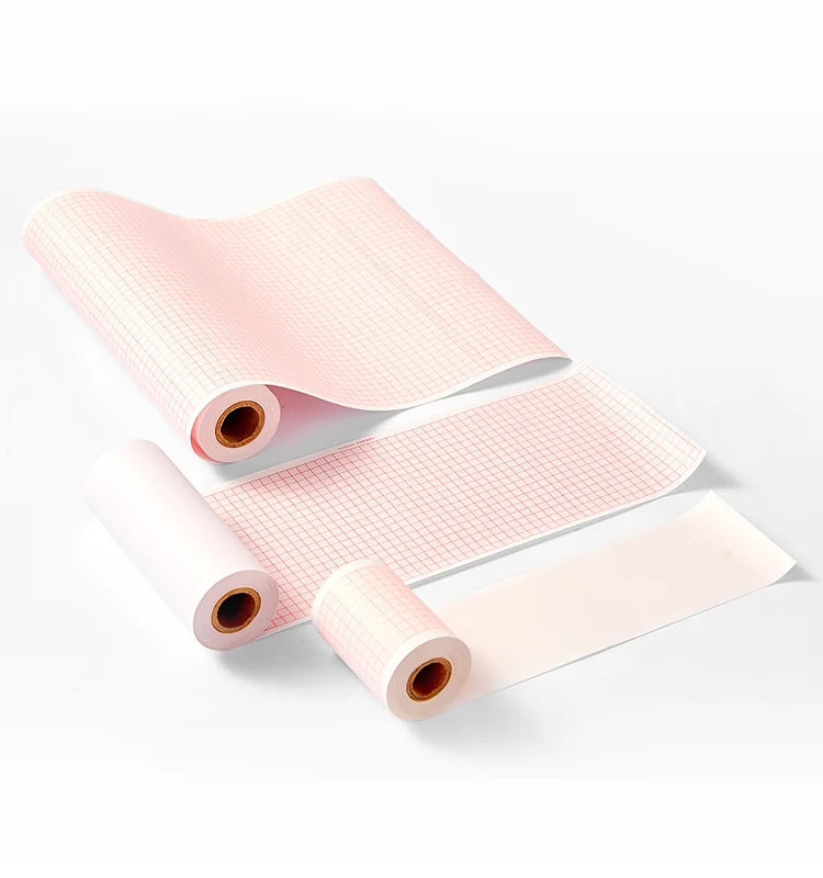 Hospital ECG paper 110mmx20m, 80mmx20m, 210mmx20m thermal ECG Paper ...