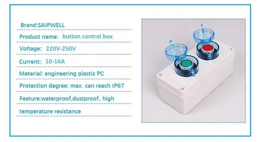 Saipwell 2 Position Abs Plastic Ip66 Waterproof Box Switch Box With ...