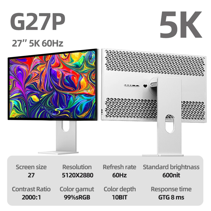 Kuycon G27P 27" 5K 5120x2880 Ultra-high-definition IPS Desktop Display ...