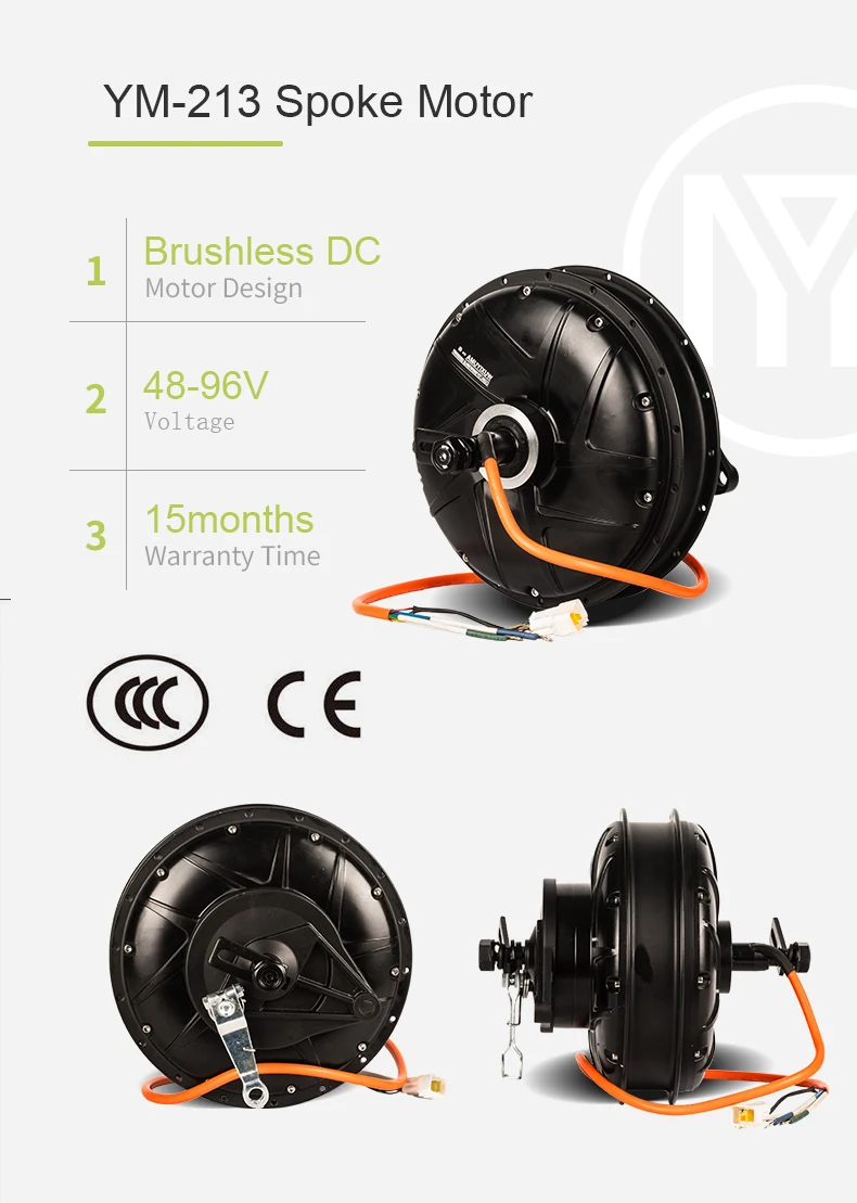 Premium Electric Bicycle Motor: 213 Spokes, Compatible With 48V-72V ...