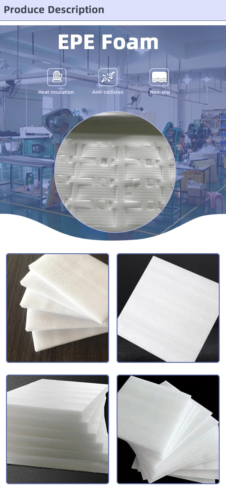Customized Pearl Cotton Inner Lining Packaging EPE Foam Anti-Collision ...