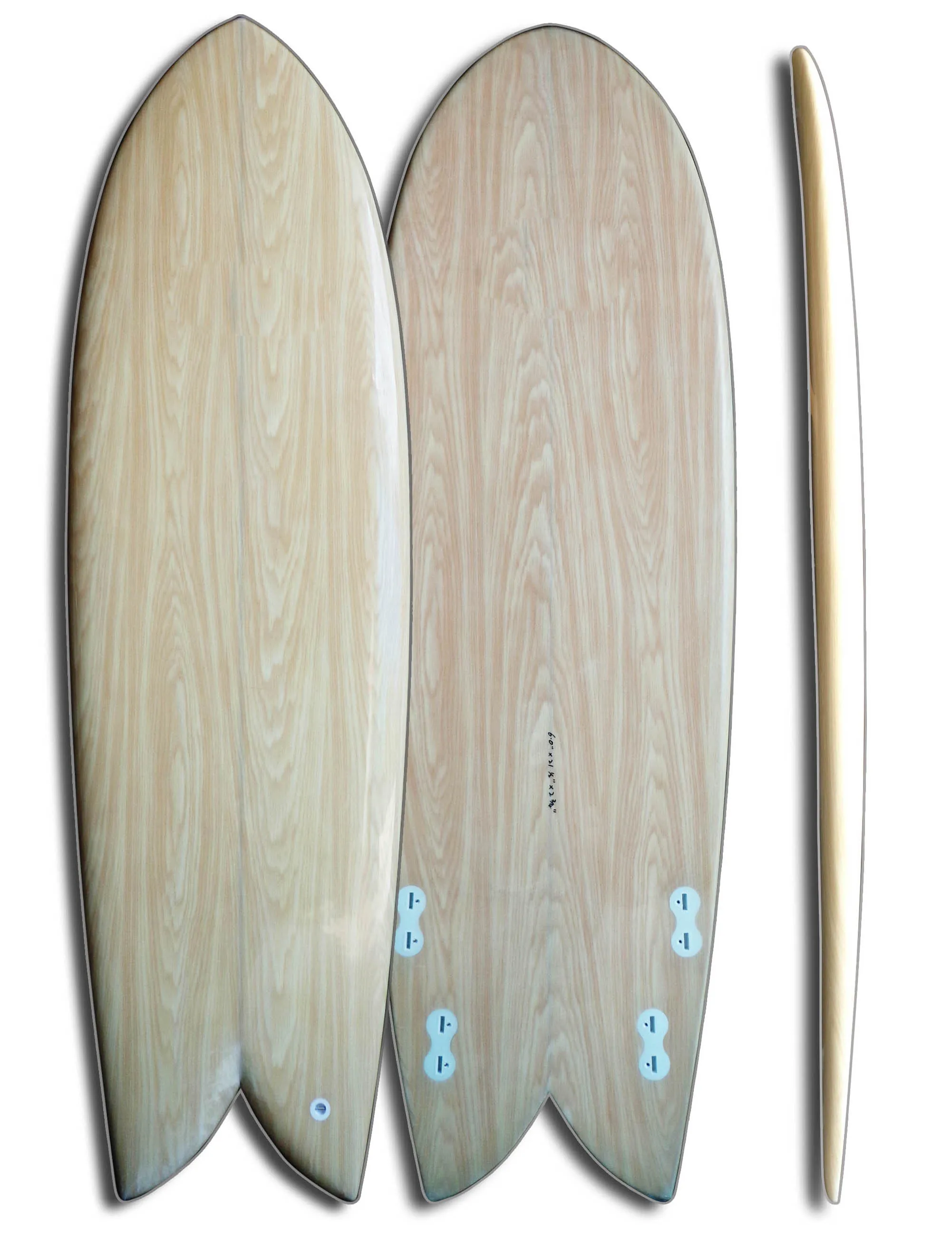 Retro Fish Surfboard - Fun Epoxy Shortboard for Ocean