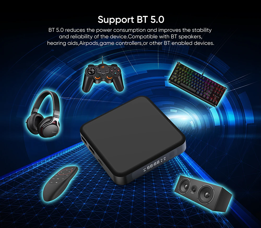 Elebao X8 PLUS Android TV Box - 4K, 64GB, BT 5.0, Android 12