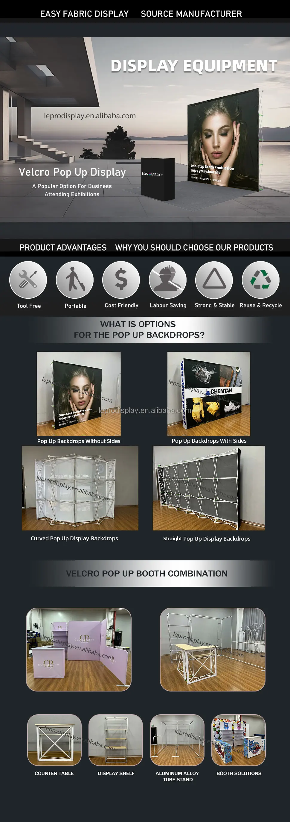 Customized Pop up Banner Booth Display for Exhibitions
