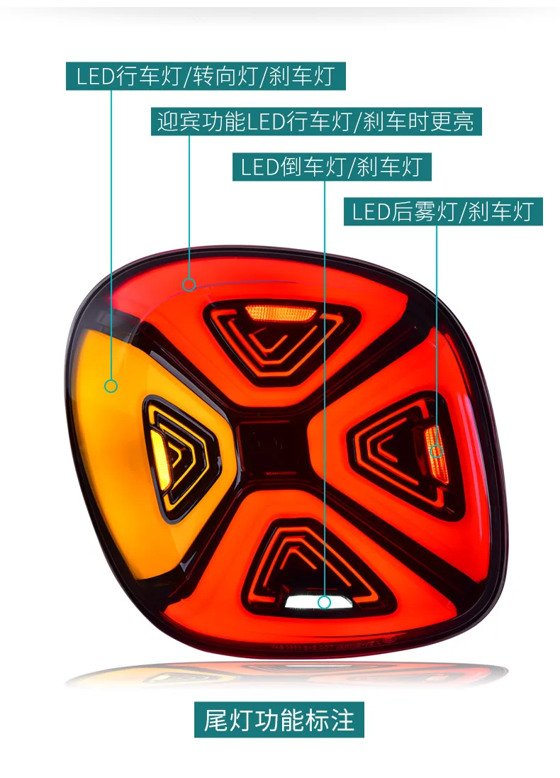 Typy Rear Light Full Led Tail Lamp Back Reverse Turning Signal Parking ...