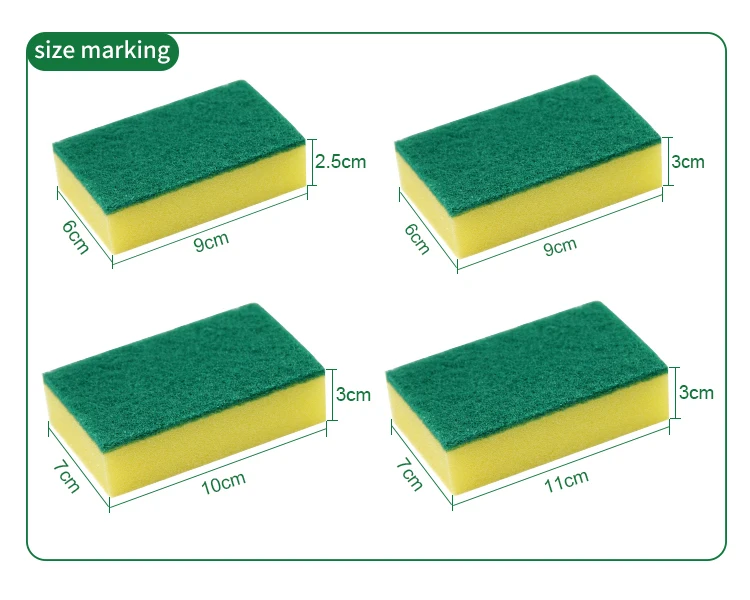 Eco Non-Scratch Dish Scrub Sponges - Sustainable Cleaning