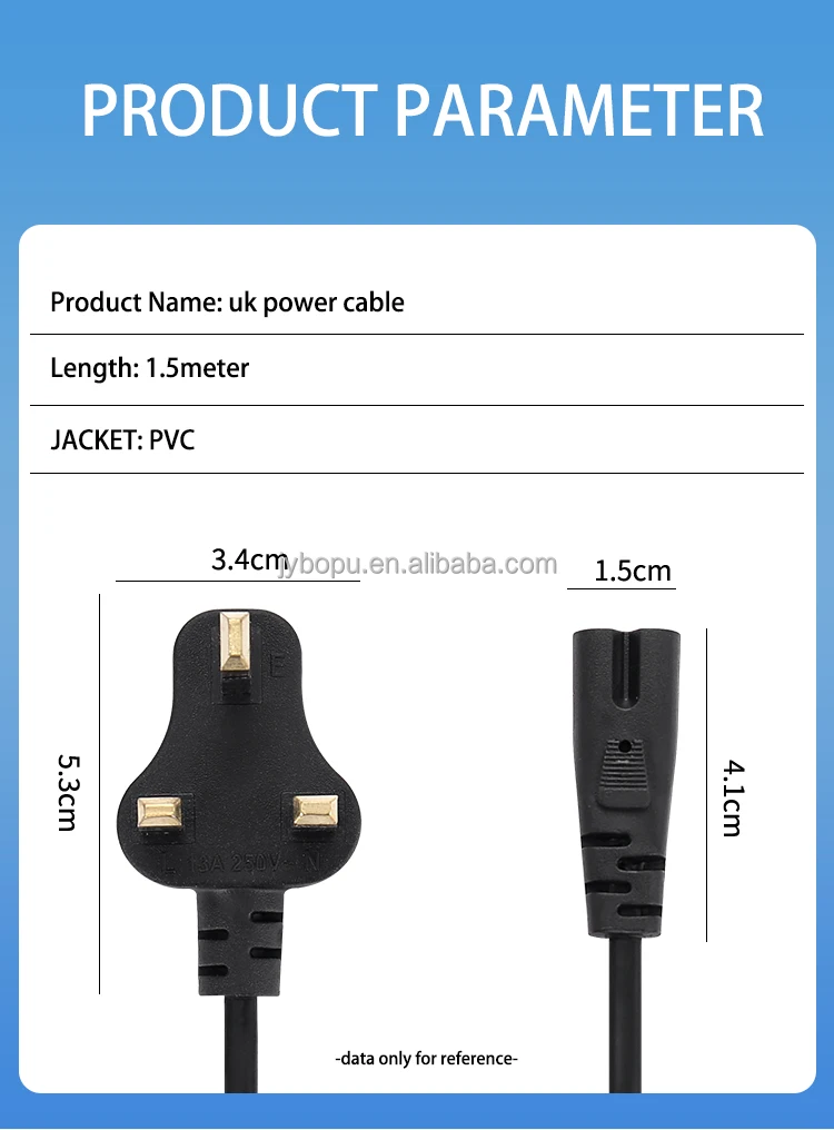 Uk Power Cord Uk Plug 3 Pin C7 Power Cable Cord Ps4 Power Cables Iec C7 ...