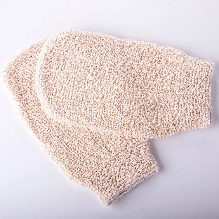 Organic Cotton Ramie Exfoliating Bath Mitts - Private Label