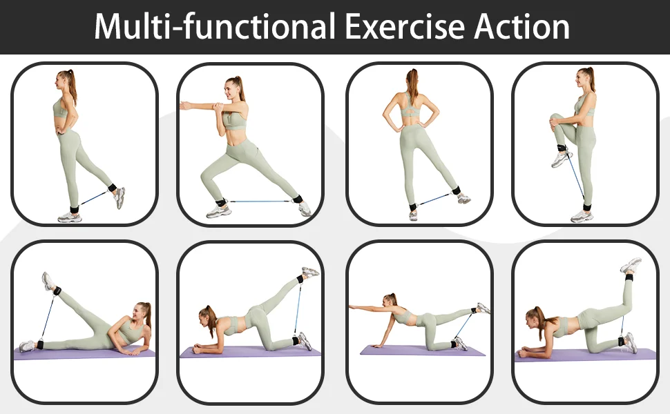 Mr Professional Ankle Strap Legs Resistance Bands With Cuffs For ...