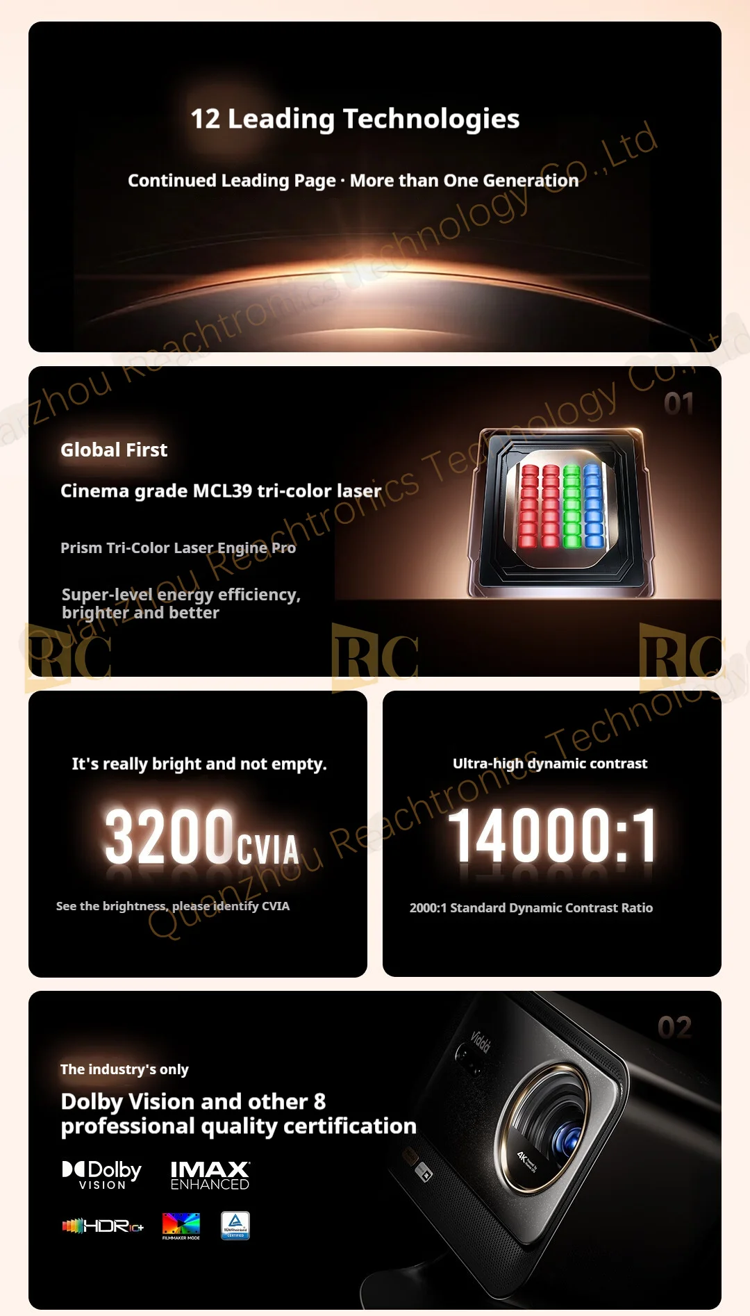 Hisense Vidda C3 4K Laser Projector with 3D Support