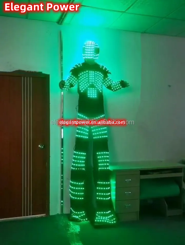 2024 New Coming! Abyss Mirror Female LED Luminous Robot Party Stage ...