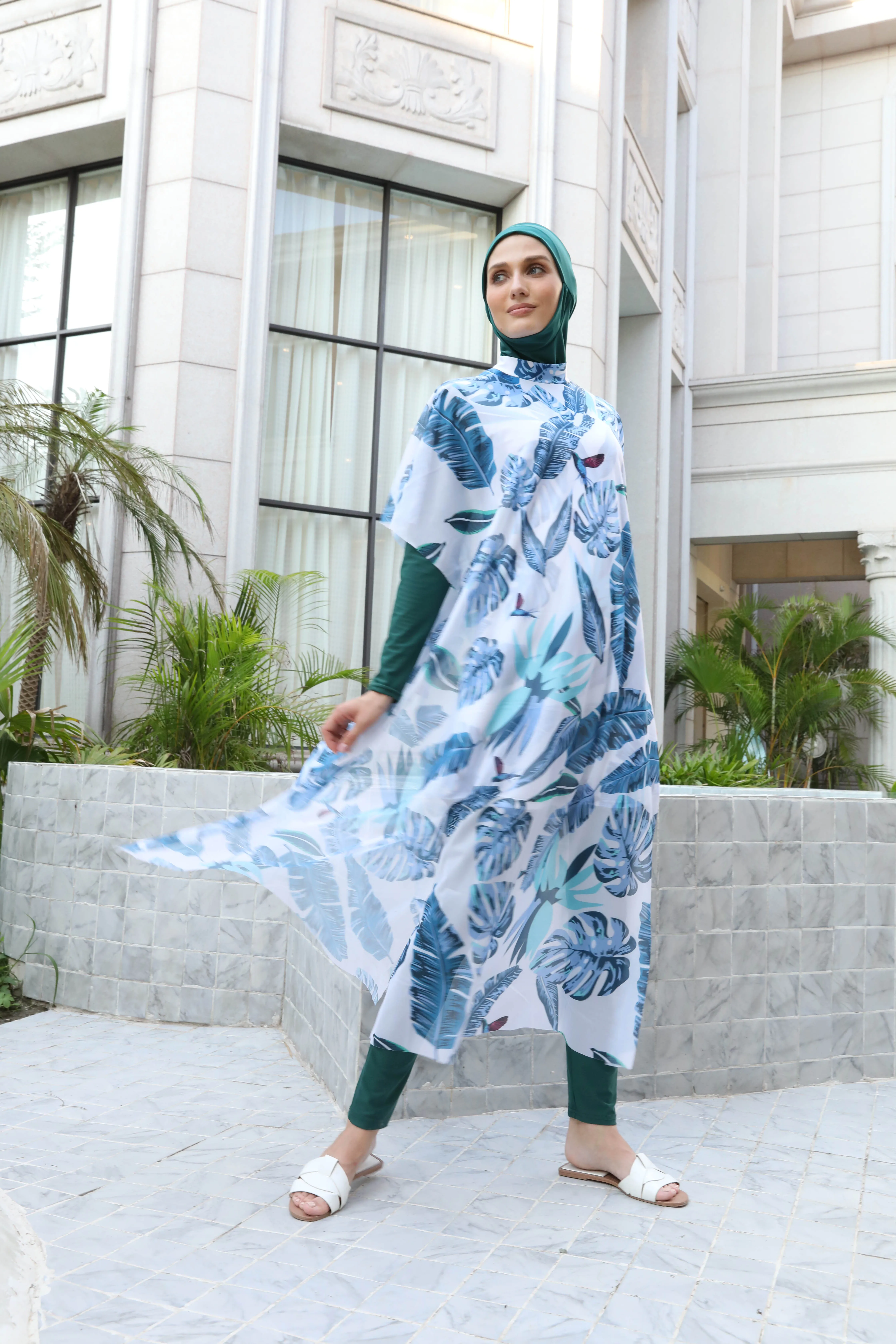 Islamic Modest Muslim Burkini Swimming Suit Women 4 PC Set