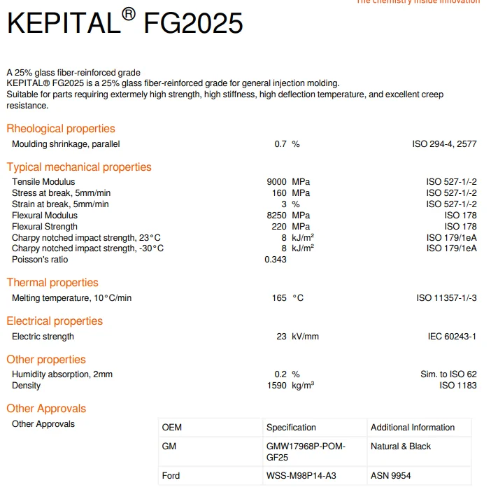 Pom Engineering Plastic Fg2025 Fg2015 Pom Resin High Rigidity And High ...