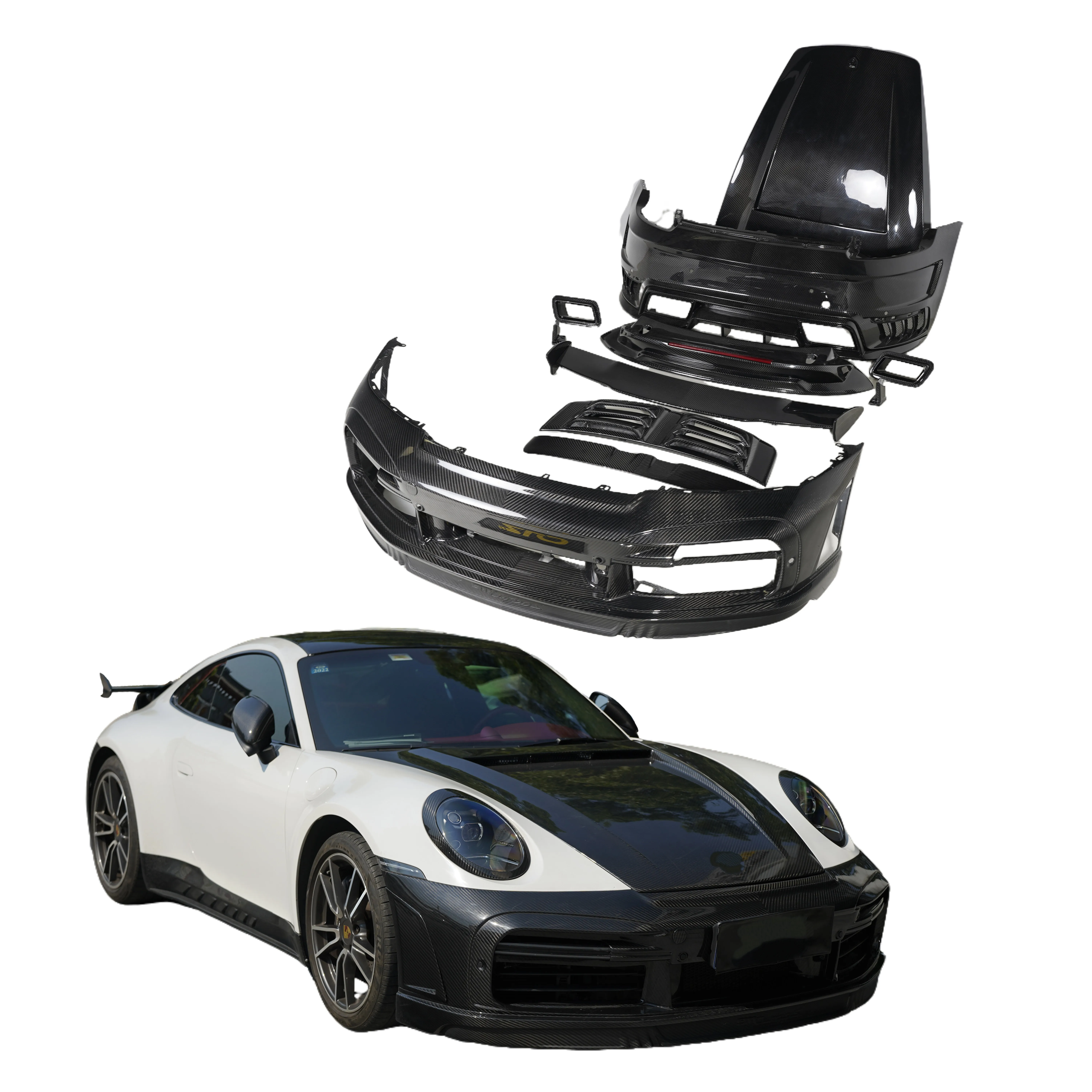 Bodykit Dry Carbon Fiber Engine Cover Front Bumper Side Fender Rear ...