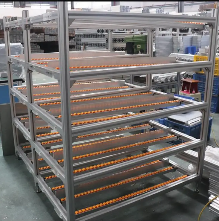 Industrial Placon Gravity Flow Rail Conveyor Pc Roller Track For 28mm ...