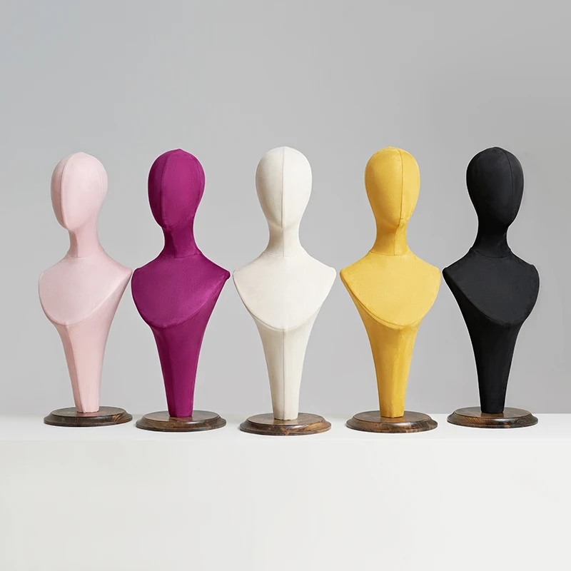 Glass Wig Head - Luxury Long Neck Mannequin for Display