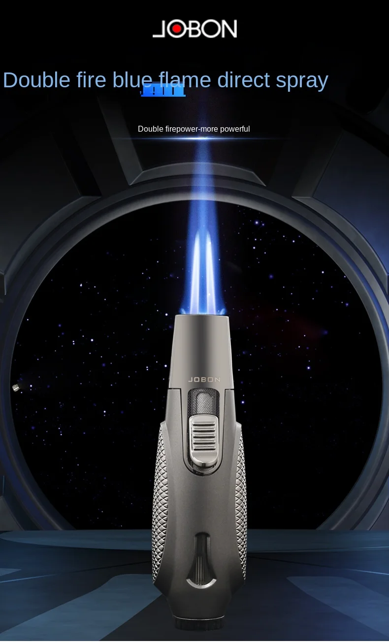 Outdoor Double Spray Flame Spray Gun Metal Barbecue Kitchen Windproof ...