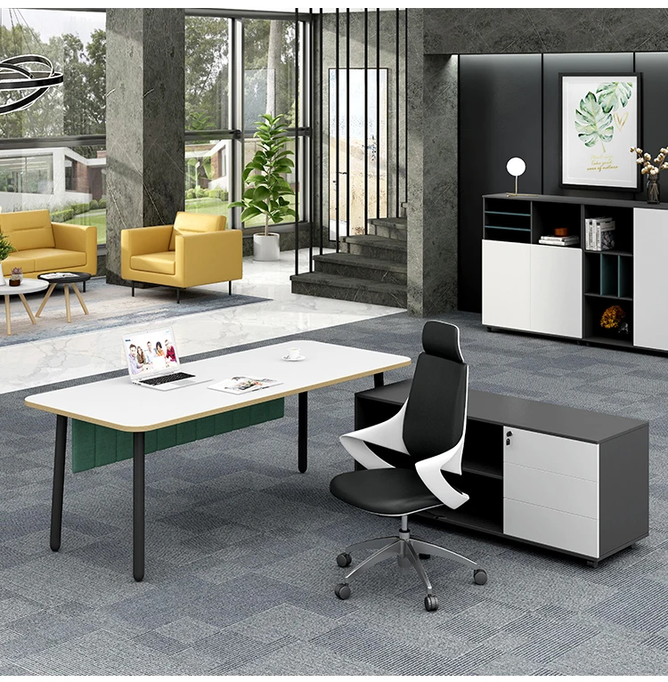 Minimalist L Shape Manager Desk Executive Office Desk High Quality Boss ...