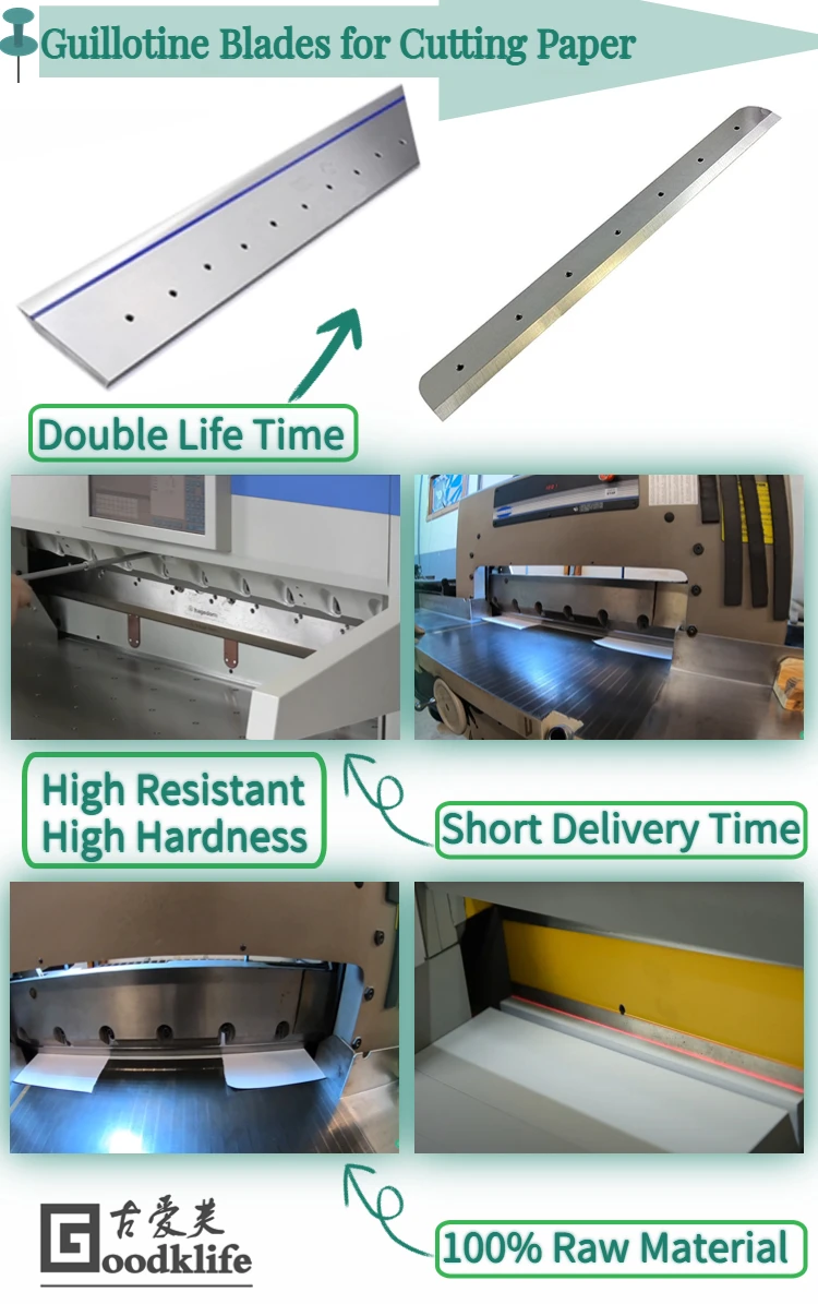 HSS Long Guillotine Machine Shear Blade with Holes for Paper Machine ...