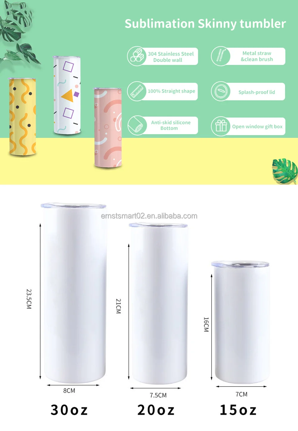 Wholesale Sublimation Blanks 20oz 30oz Stainless Steel Double Wall ...