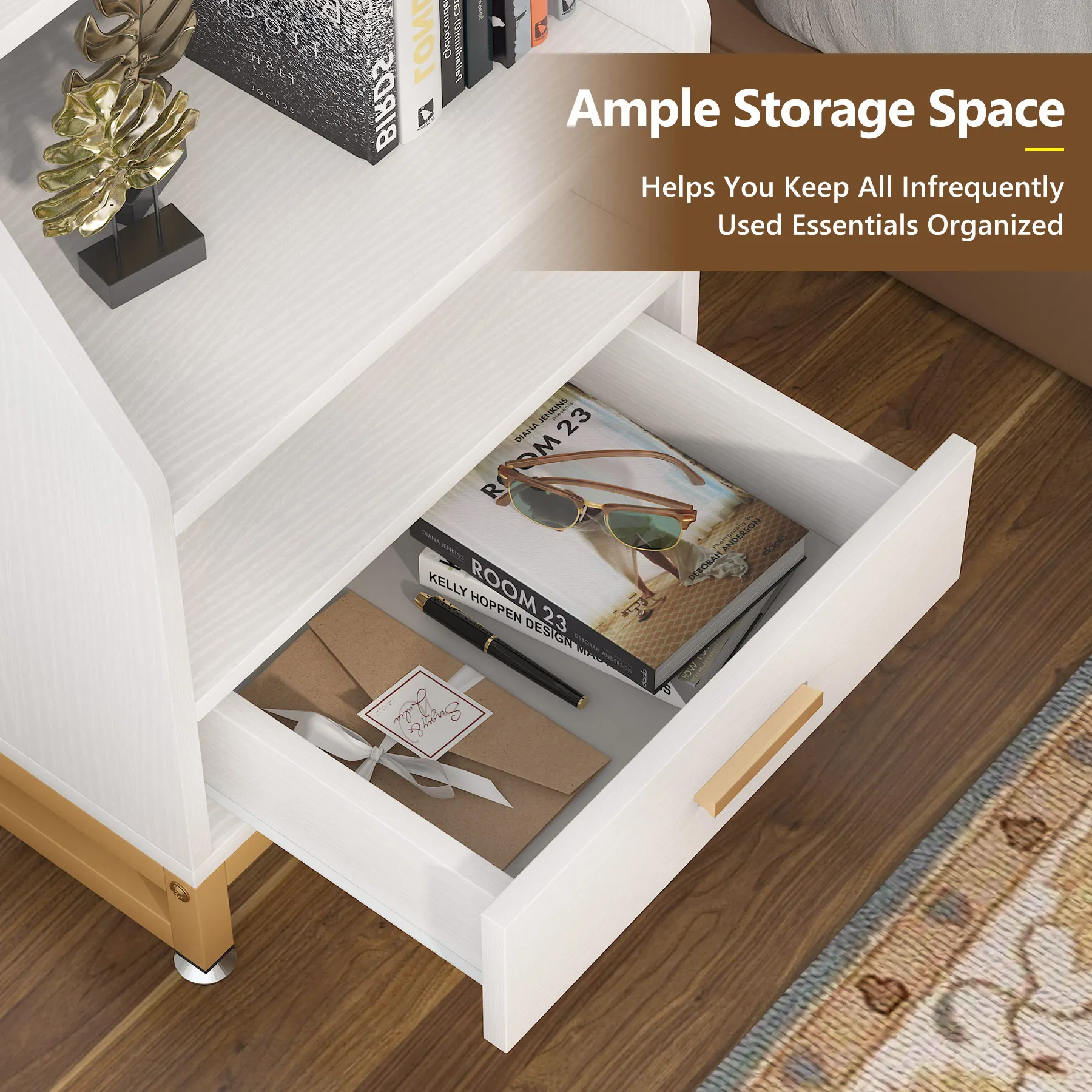 Tribesigns 29 Inch Luxury Manufacturers Contemporary Bedside Tables ...