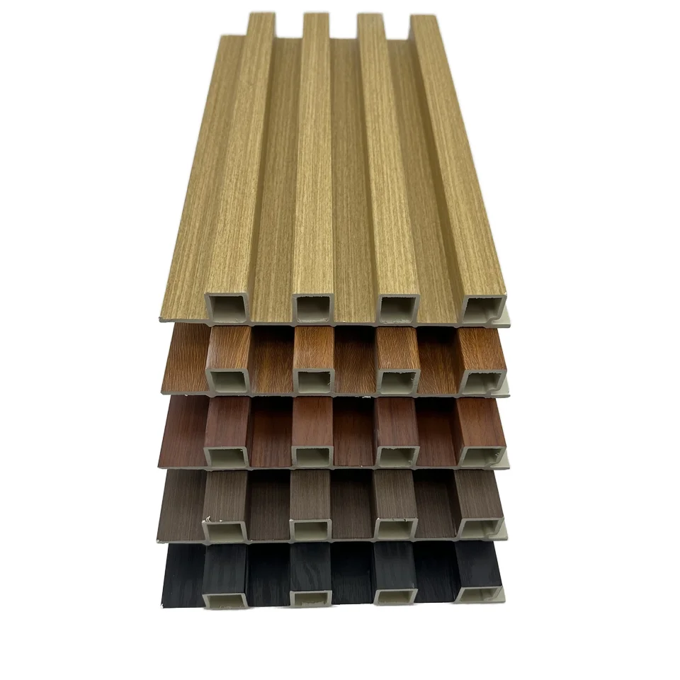 Luxury villa hotel lobby 3d wpc wall panel PVC Louvers Wall Panel ...