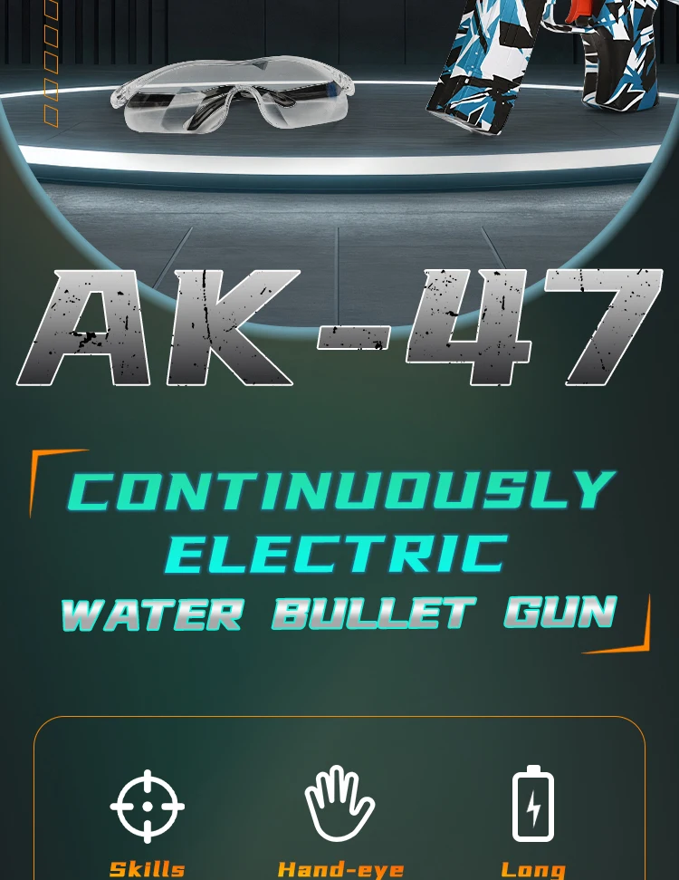Ak477 Electric Water Bullet Guns Shooting Automatic Strong Water Gun ...