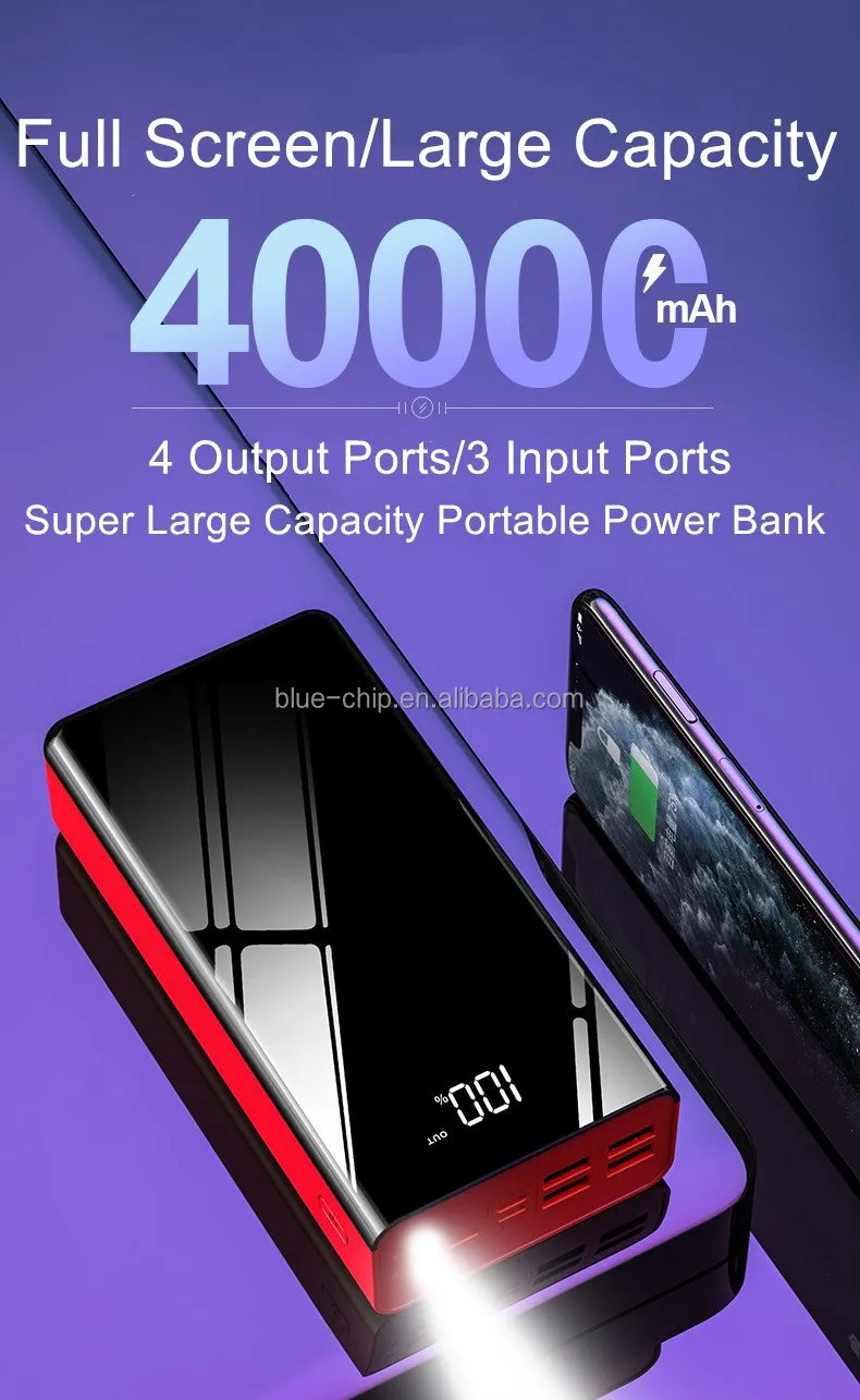 OEM logo 50000mAh Powerbank Larger Capacity Power Bank Portable ...
