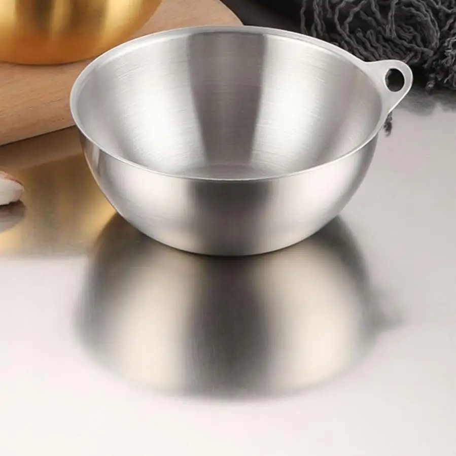 Stainless Steel Cooking Bowl With Ears Metal Salad Kimchi Rice Snack ...