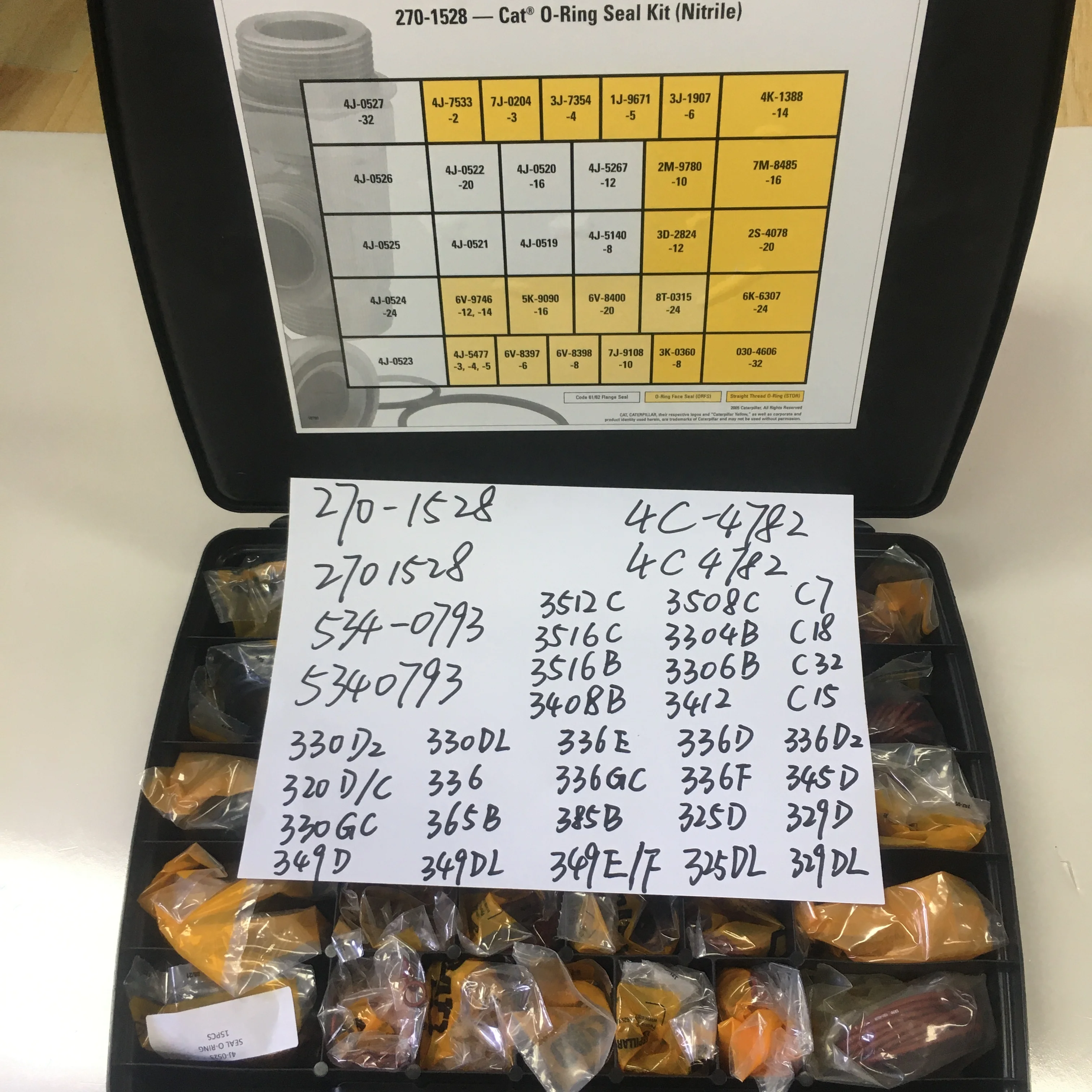 Excavator 270-1528 O-Ring Box 4C-4782 Seal Kit for Cat320dc