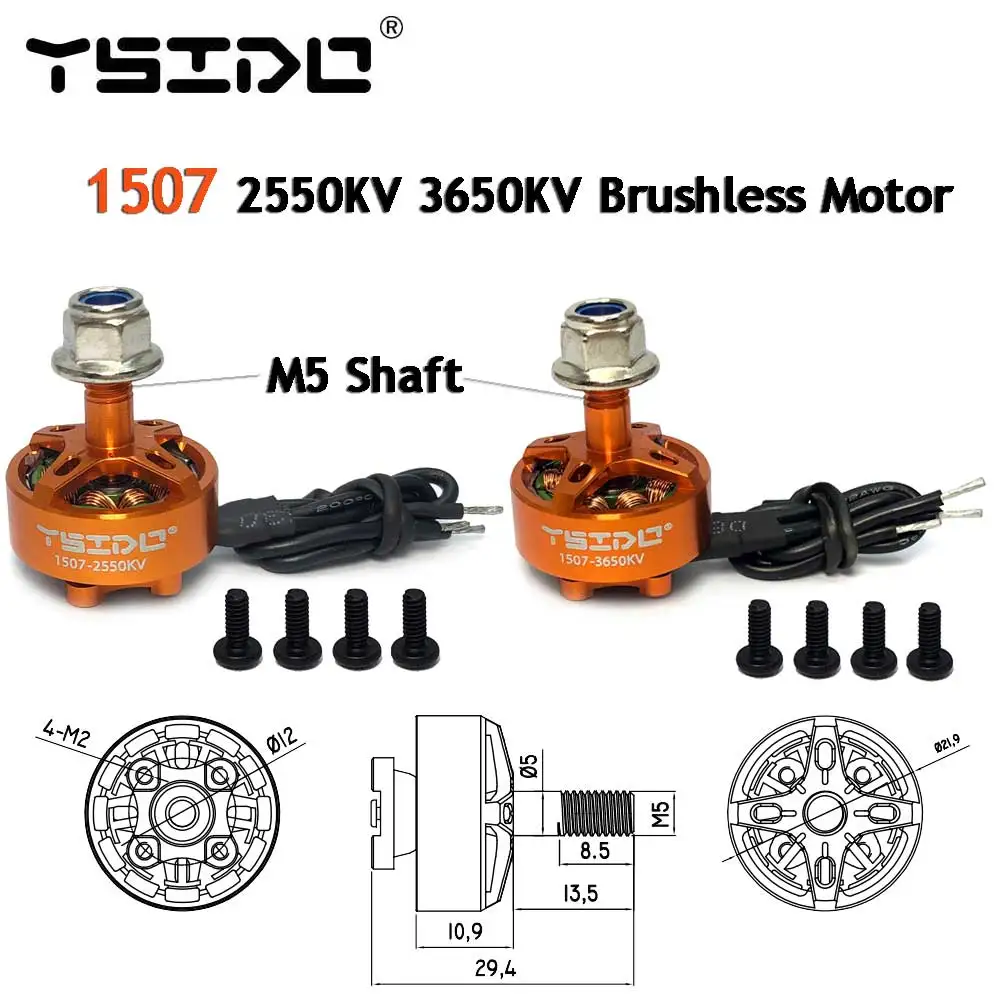 Light-weight 1103 1104 1204 1404 1505 1507 1607 Brushless Motor for RC ...