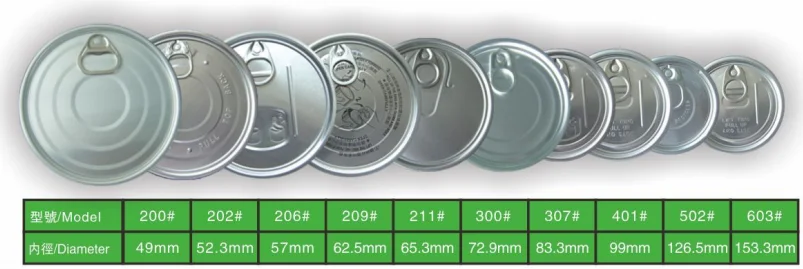 EOE Friendly Easy Peel Off Open Tin Lid for Food Can - Aluminium ...