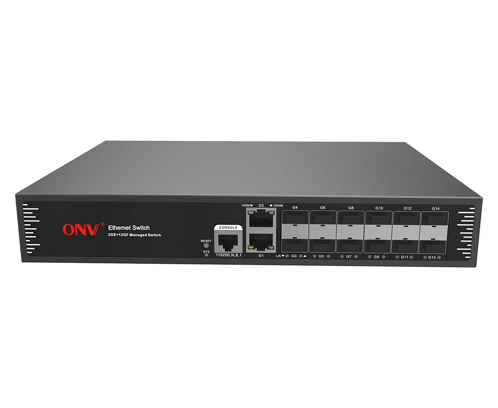 14-port Full Gigabit Managed Ethernet Fiber Switch 30W (AC100-240V ...