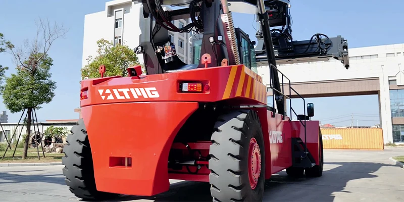 China 45ton Heavy Duty Container Electric Reach Stacker Forklift 15m ...