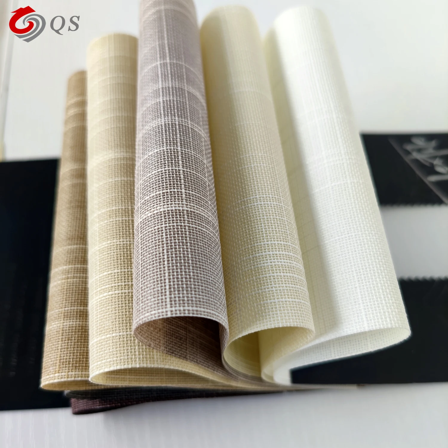 Qs951 Transparent 89mm 127mm Vertical Blinds Curtains For High Window Wholesale Polyester Roller ...