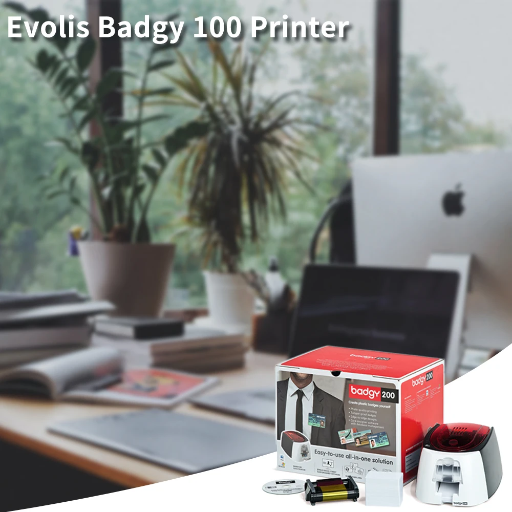 Barway Portable Evolis Pvc Card Printer Badgy100 Black/ Color Thermal ...