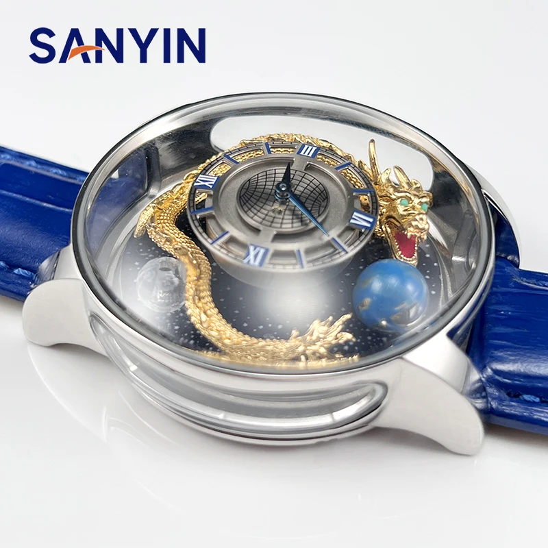 Sanyin Custom Oem Logo Luxury Dragon Japan Movement Vintage Genuine ...