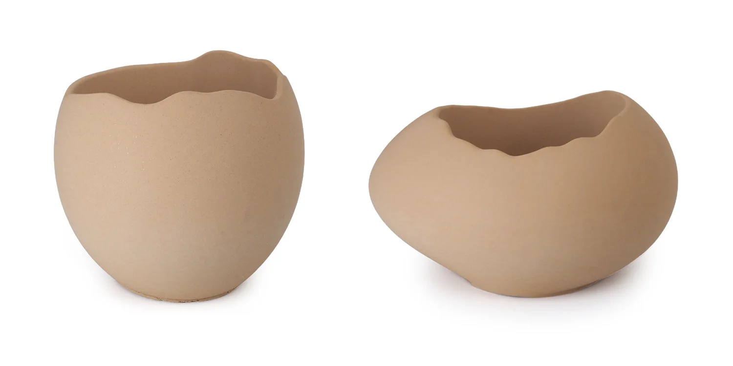 Eggshell Cement Flower Pot Mold Concrete Candle Jar Mold Silicone for ...