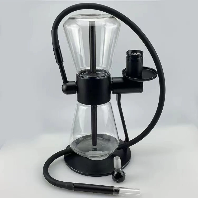 Hookah Set Baseball Style Wood Aluminum Alloy Shisha Silicon Hose Large ...