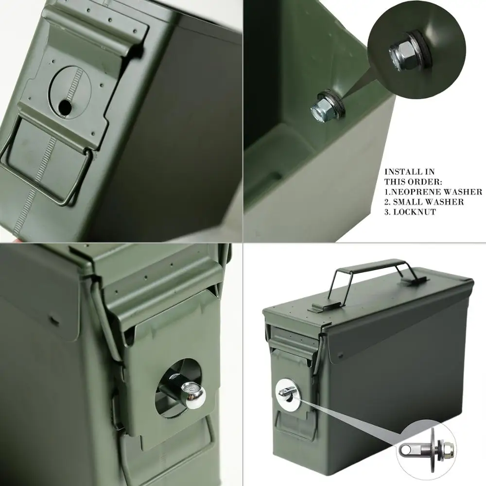 Custom M2A1 50 Cal Storage Safe 9mm Ammo Metal Steel Box