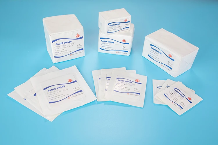 Absorbent Non Woven 100% Cotton Fold Gauze Swab X-ray Detectable Risen ...