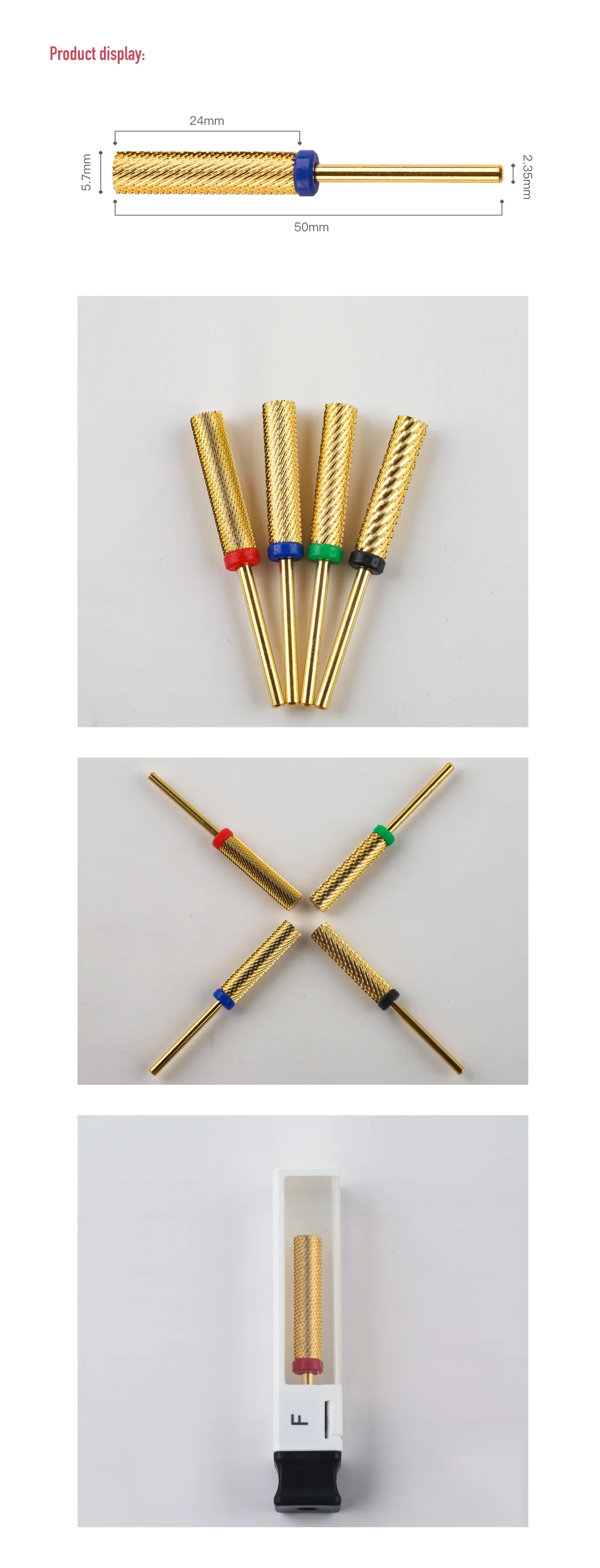 SHUANGJIA Large Barrel Bits Golden Coating Super Long Flute Serie New ...