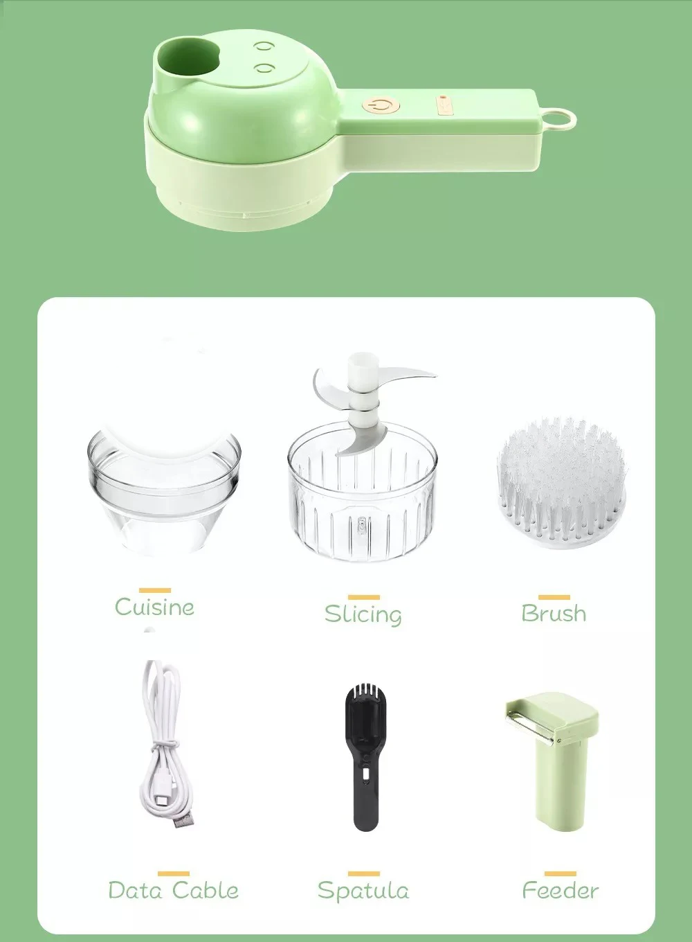 4 in 1 Electric Vegetable Cutter - Sustainable & Versatile