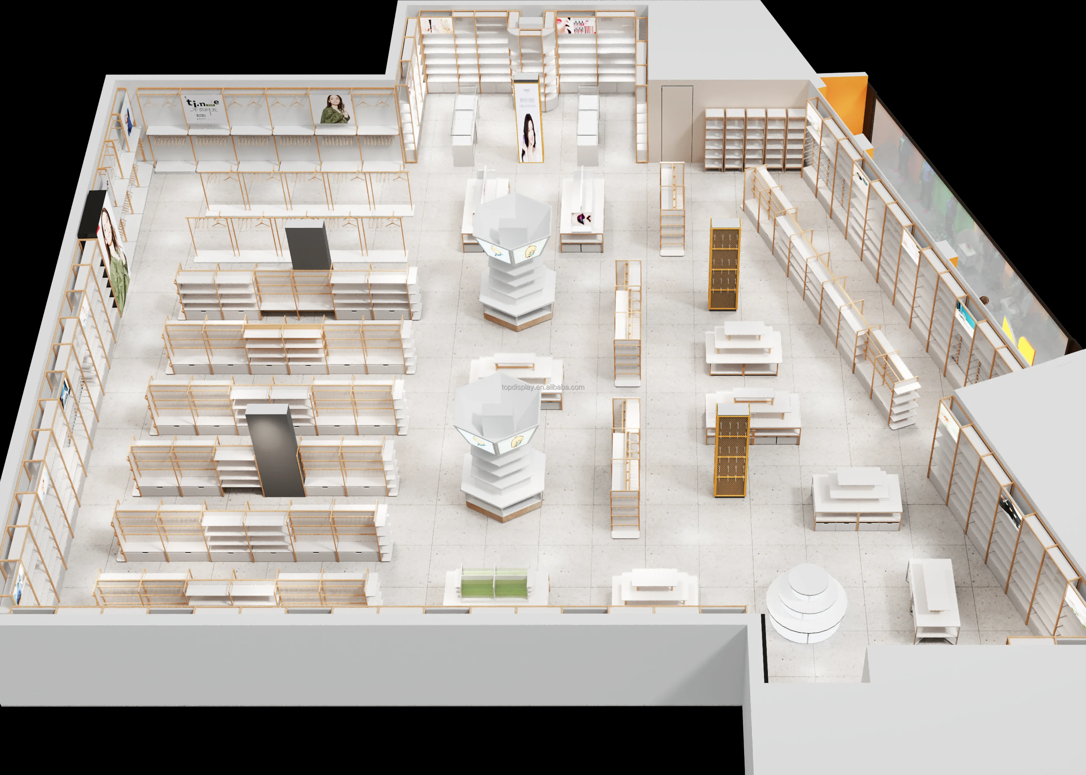 Custom Wood Gondolas Display Stand - Stylish & Functional