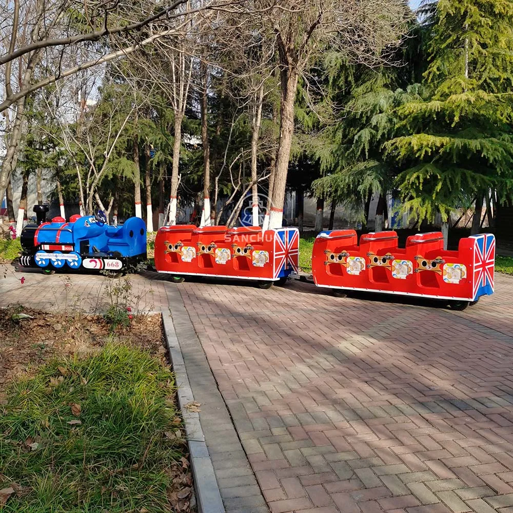 Factory New Design Popular 2 Carriags Trackless Mini Train For Shopping ...
