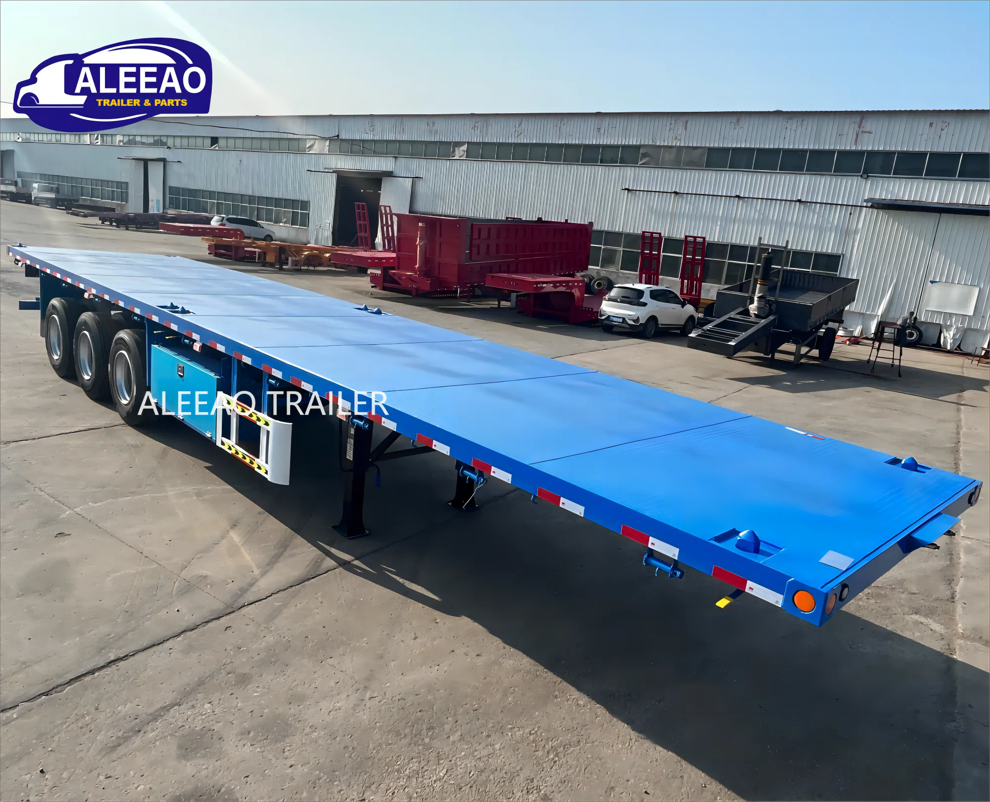 Aleeao Liangshan New Used Truck Trailers 40ft Flat Flatbed Container ...