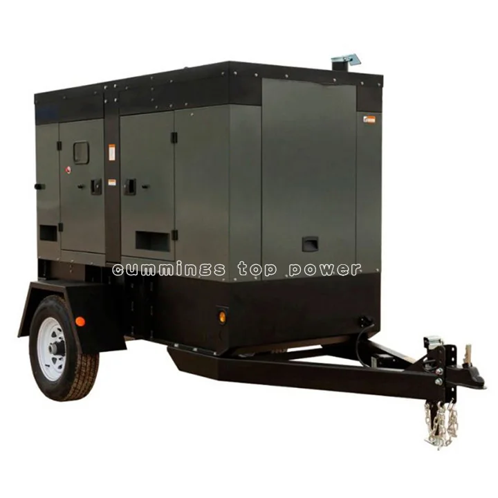 Trailer Type diesel Generator 75kva Power by Cumins Engine Silent Type ...