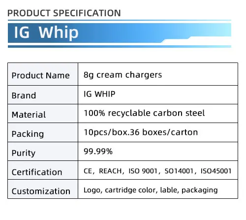 Food Grade Smart Whipped Cream Filling 8g 10pcs/box Whipped Cream Quick ...