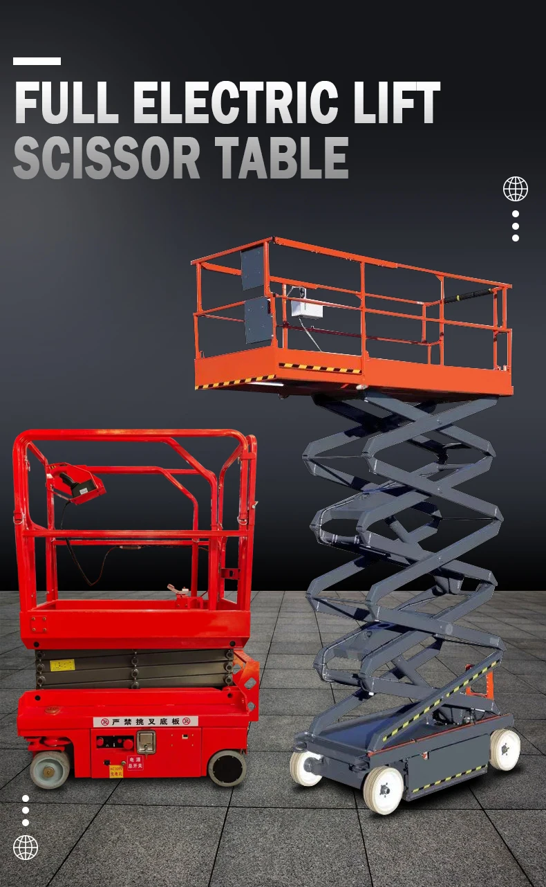Electric Hydraulic 14m Scissor Lift Table 350kg Small Scissor Lift ...